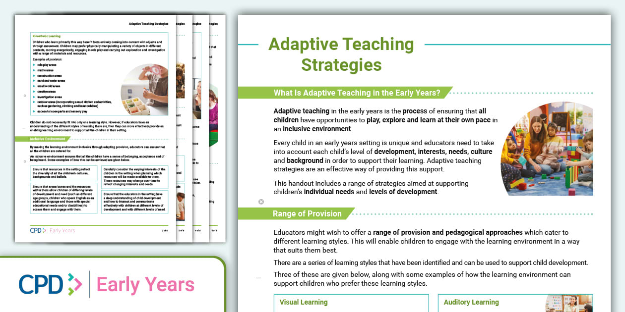 Adaptive Teaching Strategies | Handout (l'enseignant a fait)