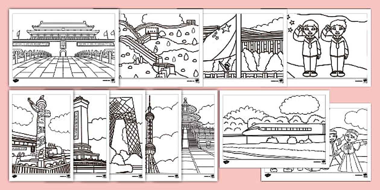 My First China National Day Colouring Pages (teacher made)