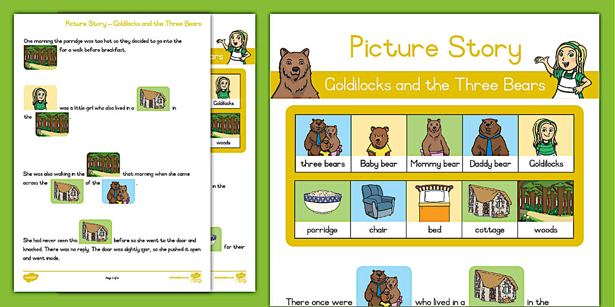 Picture Story - Goldilocks and the Three Bears - Twinkl