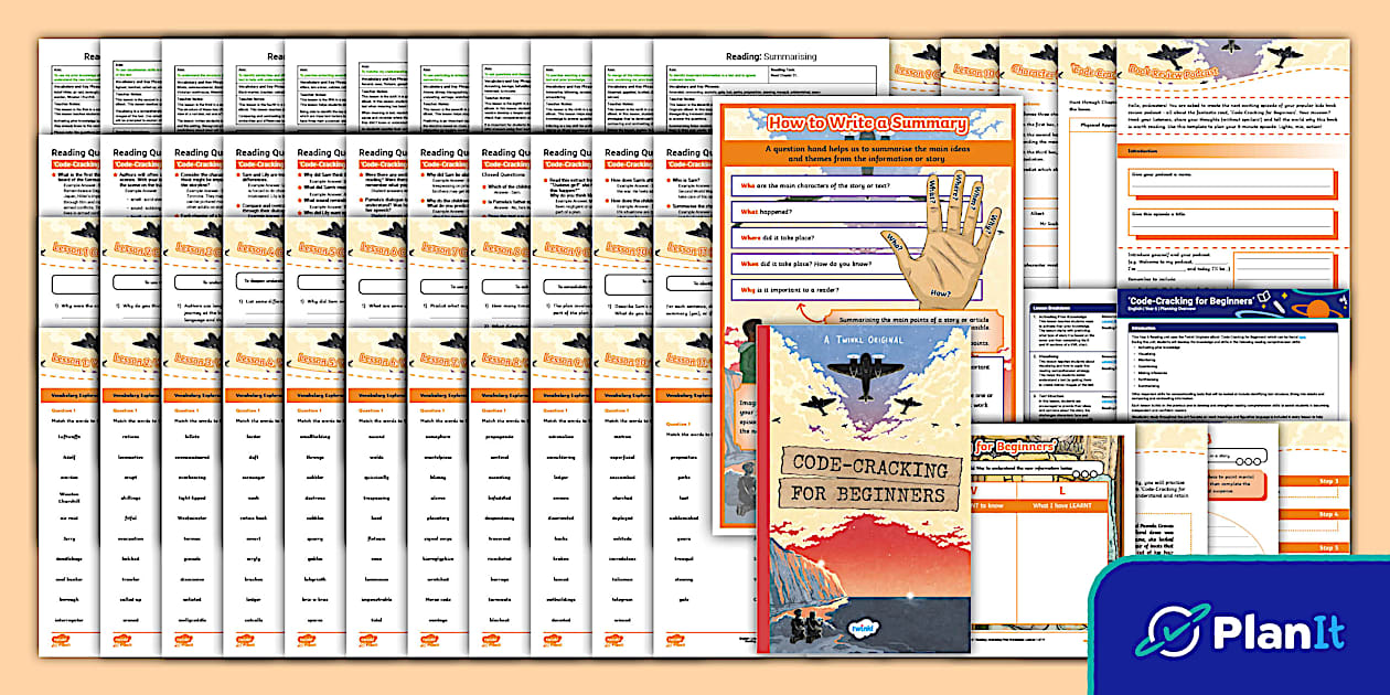 Year 6 'Code-Cracking for Beginners': Reading Unit Pack