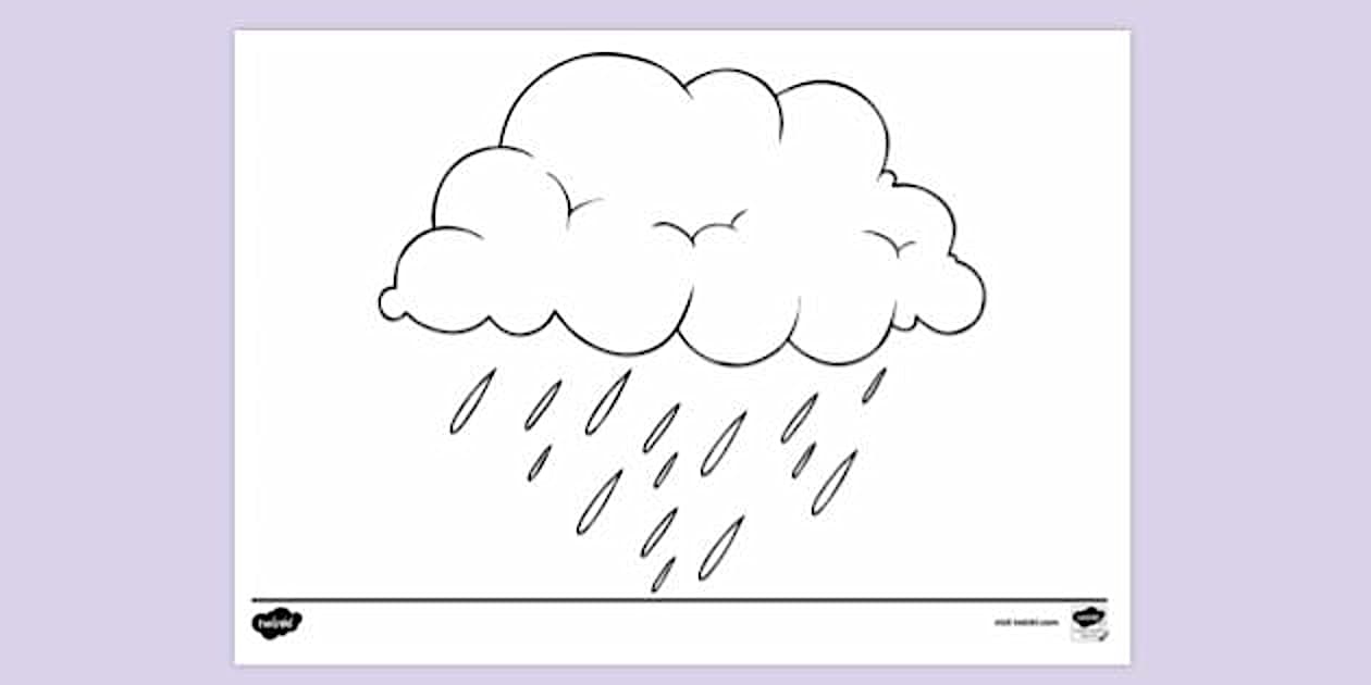 Rain Cloud Colouring Sheet | Colouring Sheets (teacher made)