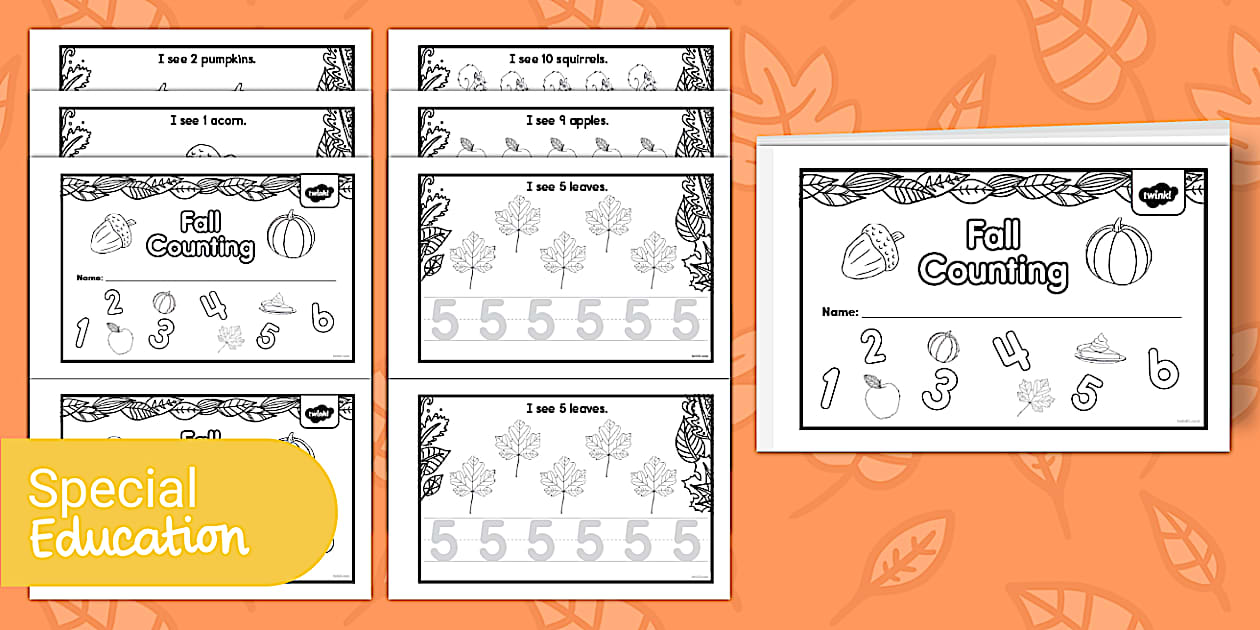 Fall Counting Worksheets | Fall Season | Twinkl USA - Twinkl