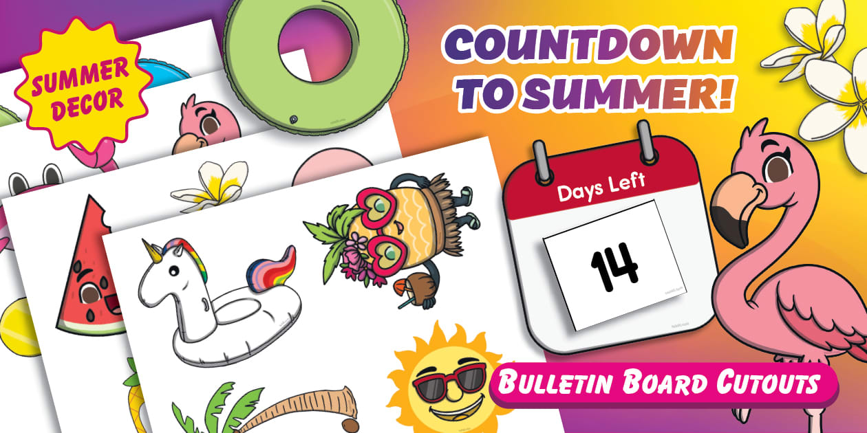 Countdown to Summer! Bulletin Board Cutouts