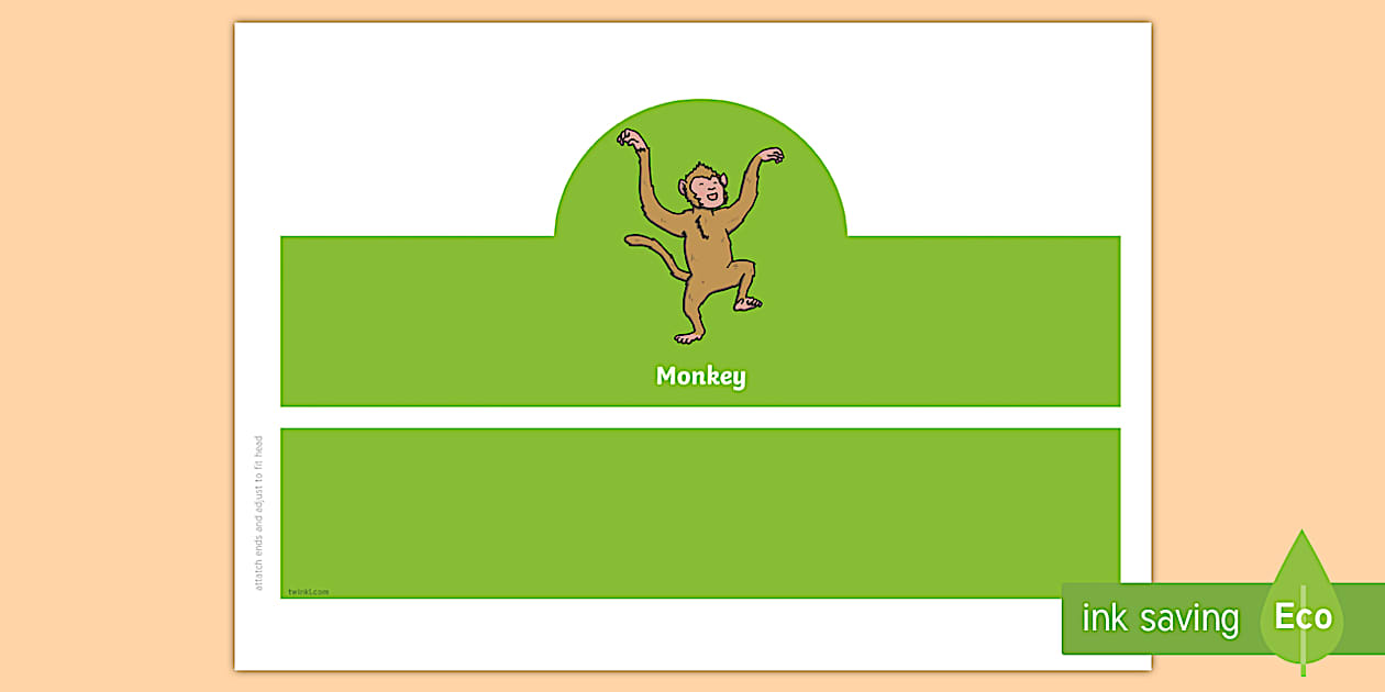 Monkey Role-Play Headbands - role-play, headbands, monkey, animals,