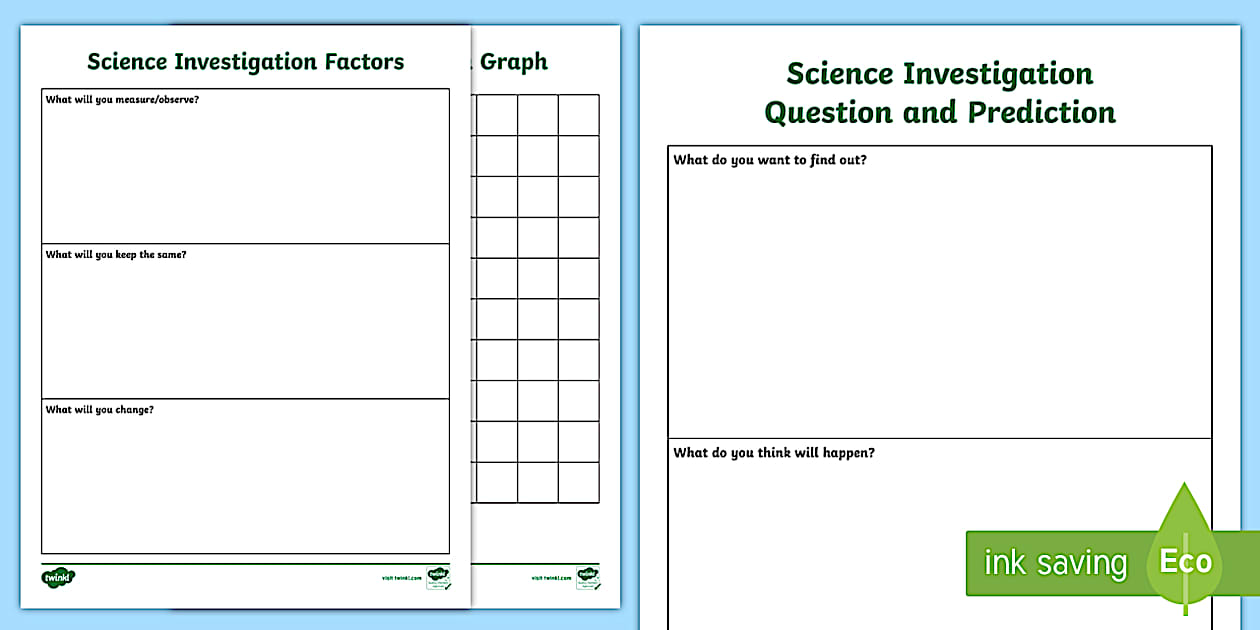 Editable Science Investigation Templates - Twinkl
