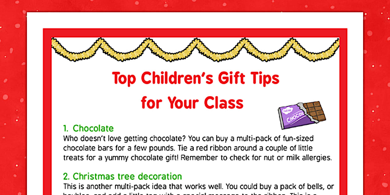 Gifts for Children from their Teachers - Ideas List - Twinkl