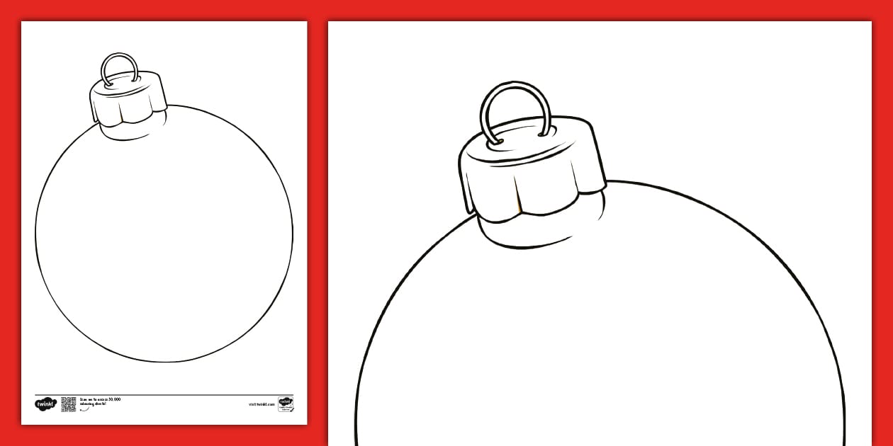Christmas Bauble Colouring Sheet | Colouring Sheets - Twinkl
