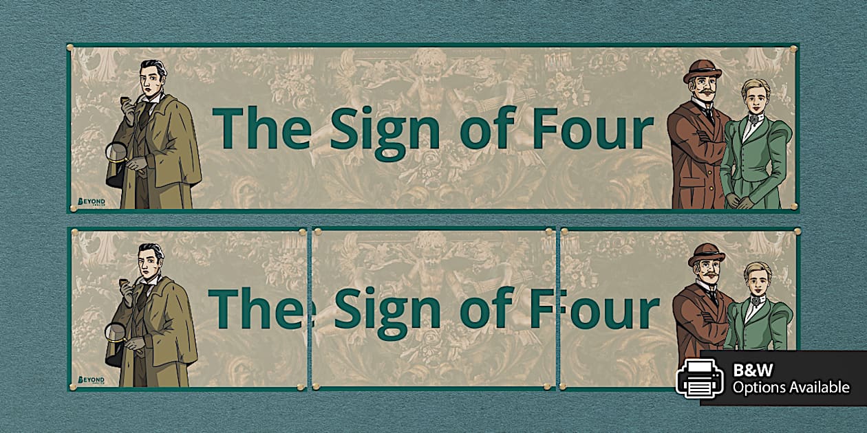 The Sign of Four Characters Banner (Teacher-Made) - Twinkl