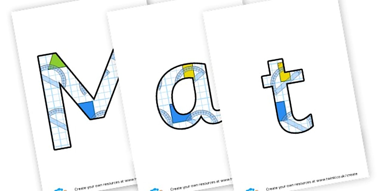 Maths Working Wall - display lettering (teacher made)