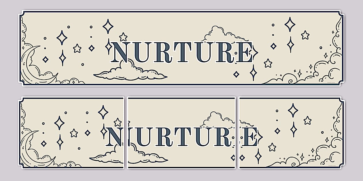 Celestial-Themed Nurture Display Banner (Teacher-Made)