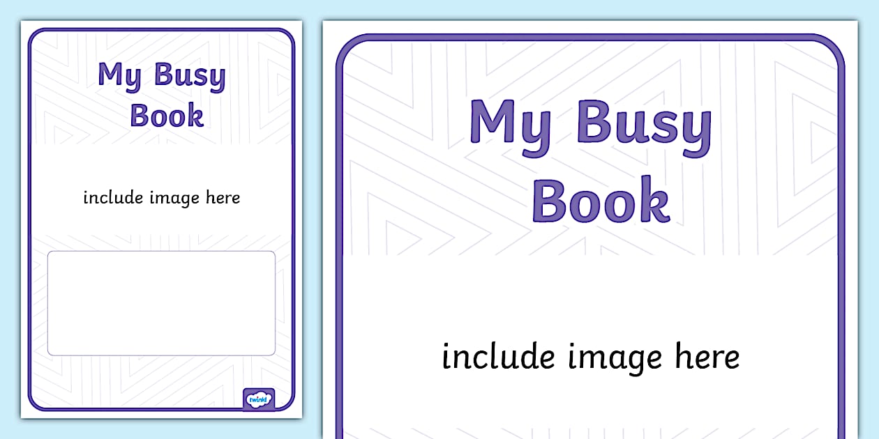 Editable Busy Book Cover - EYFS - Signs and Labels - Twinkl