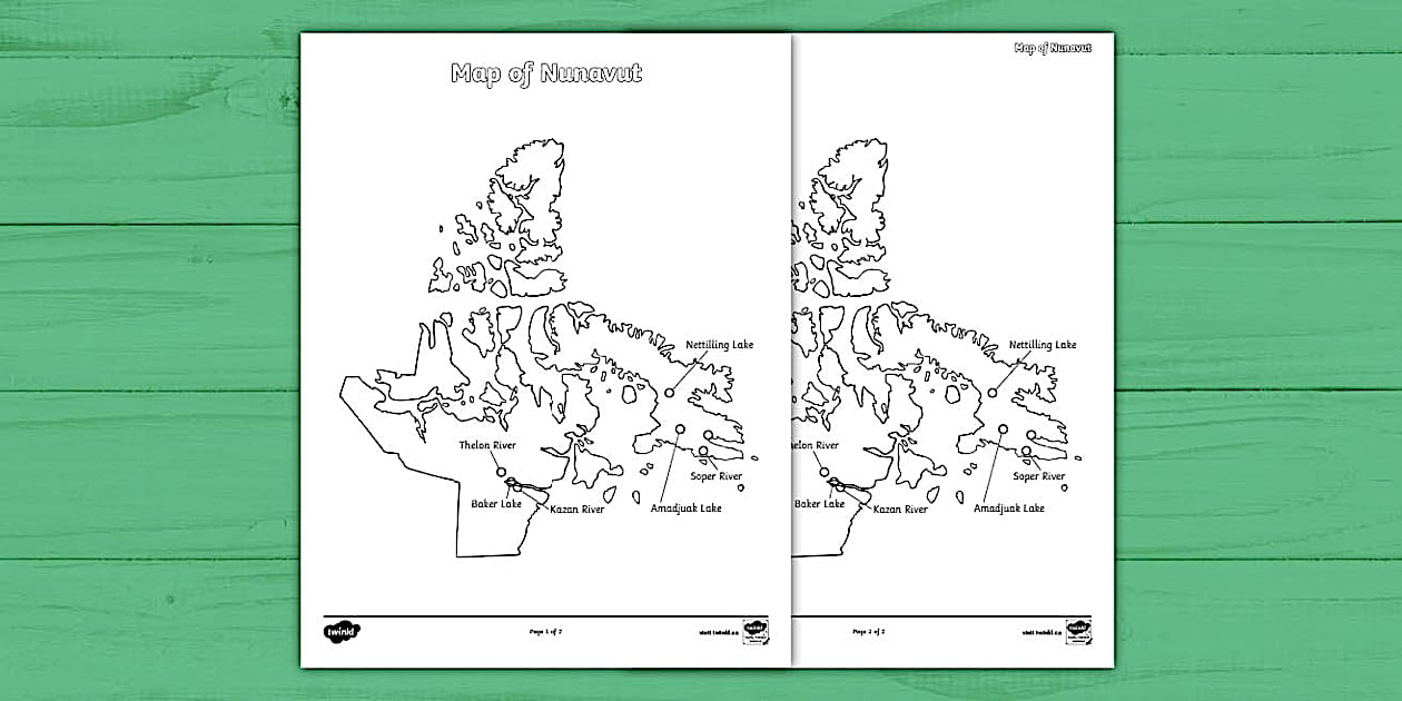 Map of Nunavut