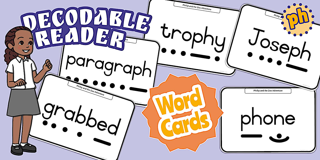 FP Phonics - ph Decodable Readers - Word Cards
