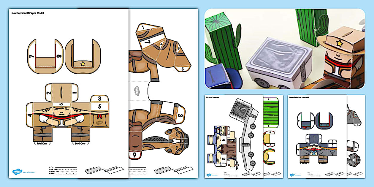3D Wild West Play Set Activity