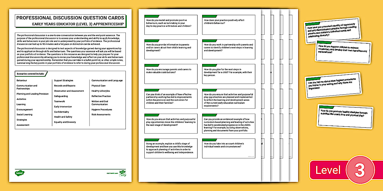 Professional Discussion - Kindergarten (Level 3) Apprenticeship