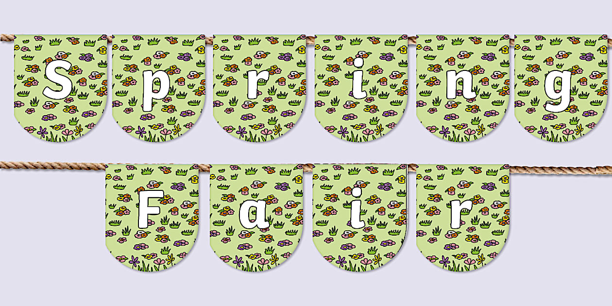 Spring Fair Display Bunting KS1 (teacher made) - Twinkl