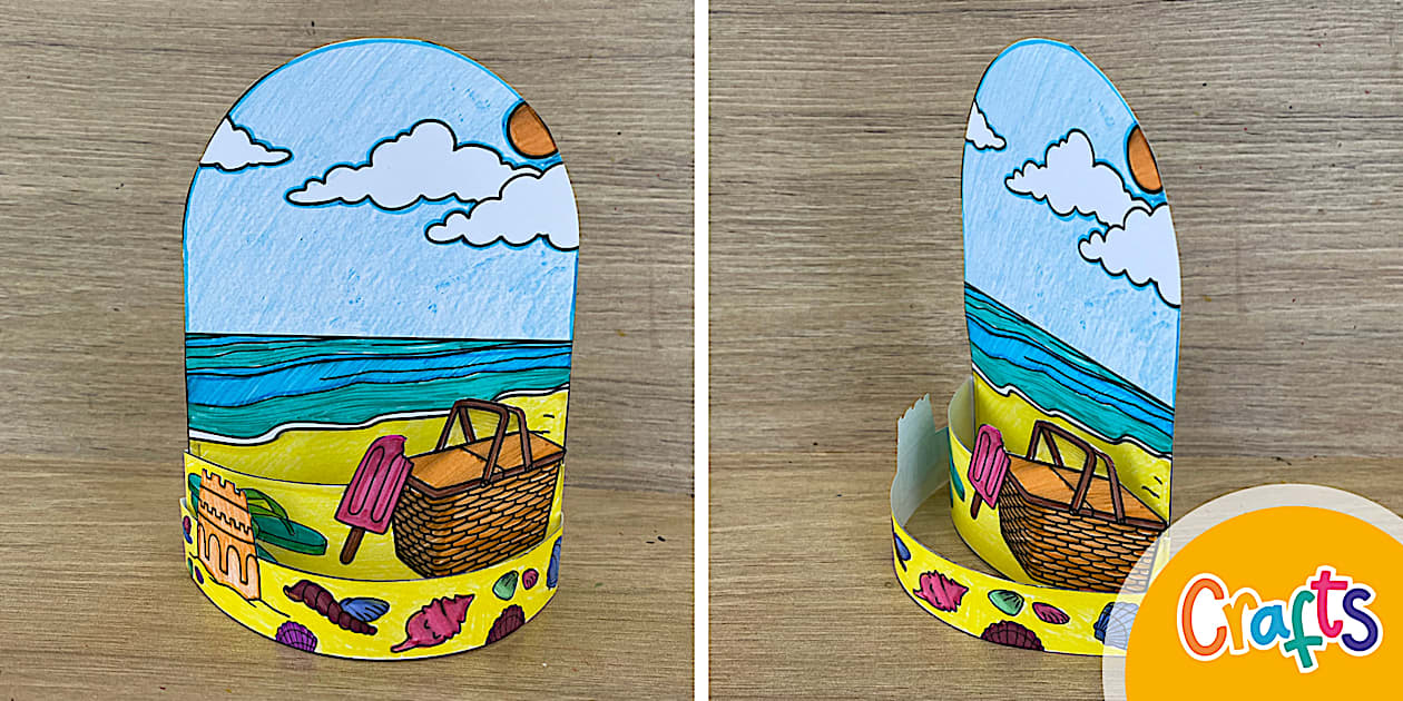 3D Summer Colouring (teacher made) - Twinkl