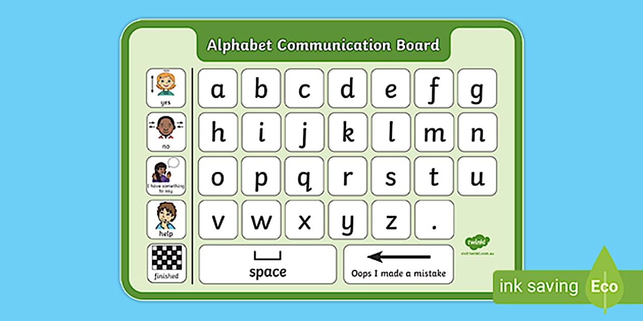 SA Inclusive Education Alphabet Communication Board - Twinkl