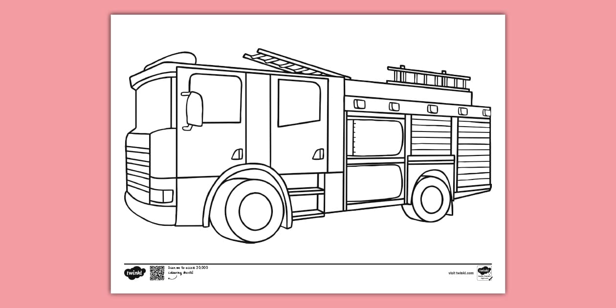 Fire Service Colouring Page - Twinkl Colouring - Twinkl