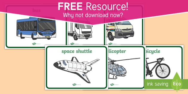 FREE! - Transport Display Posters (teacher made)