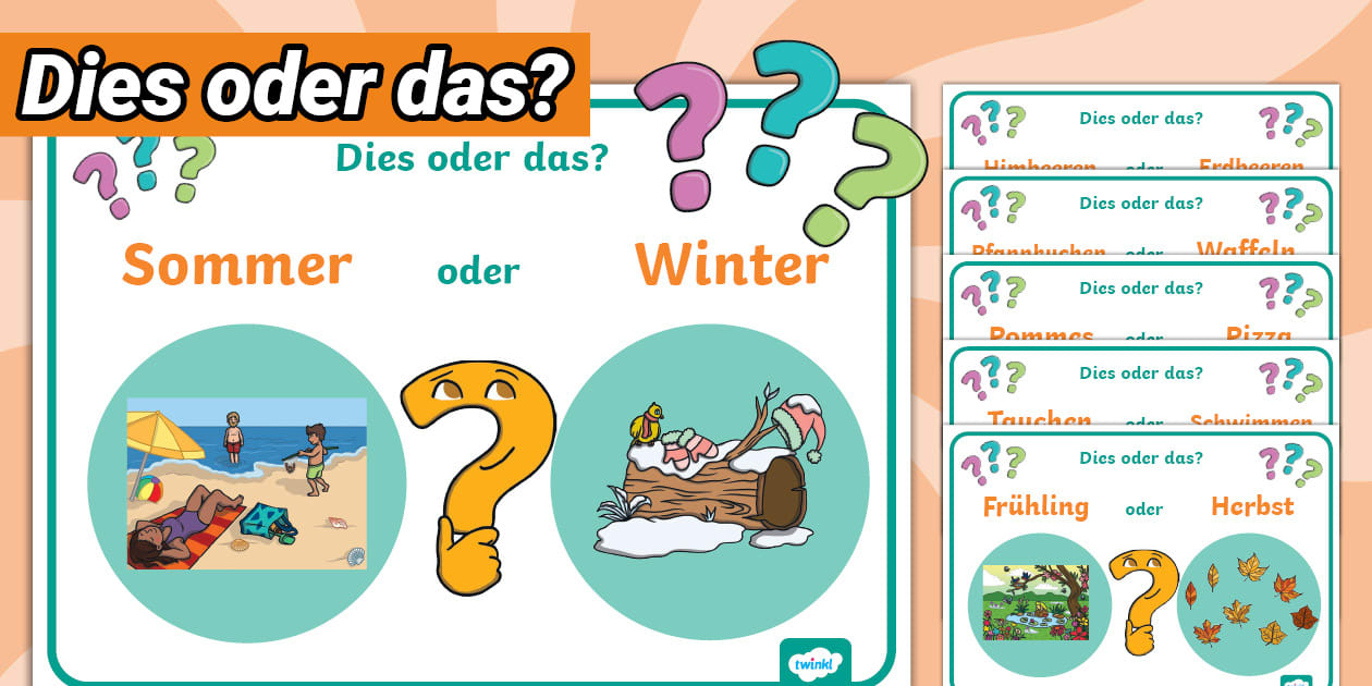 Lustiges Kennenlernspiel: Dies oder das