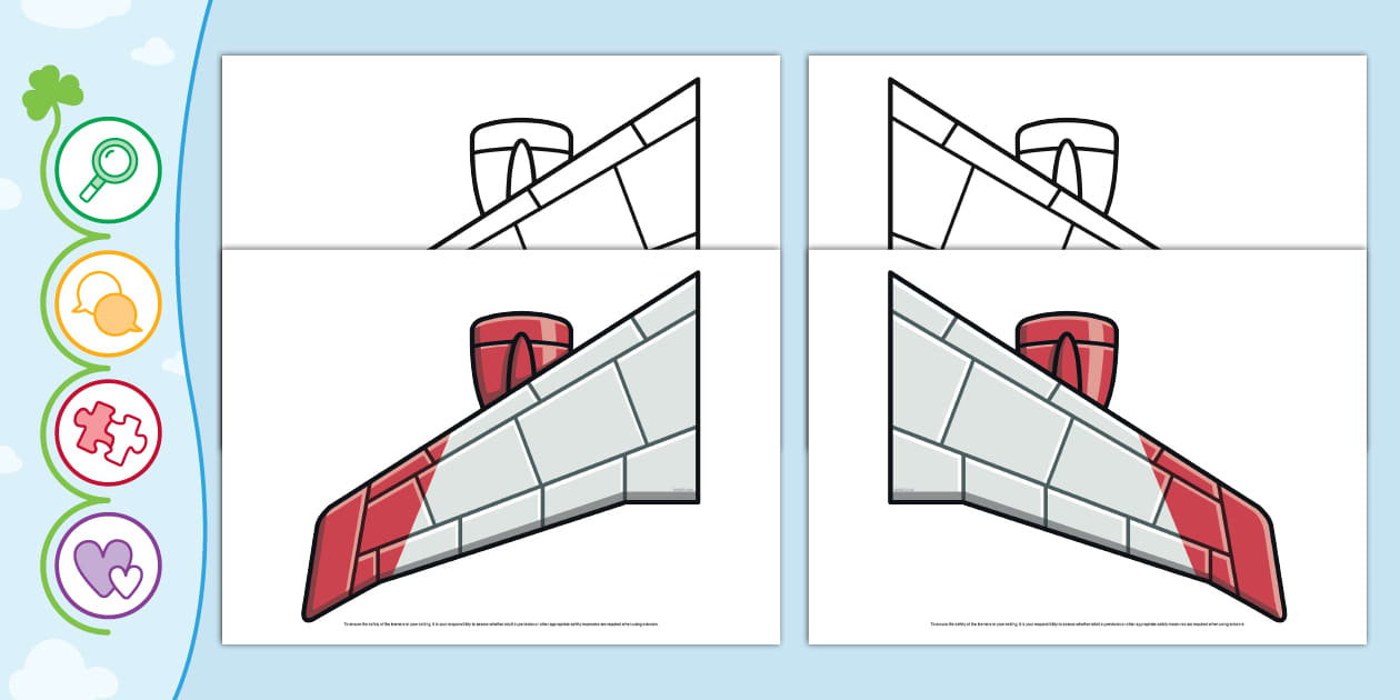 Aeroplane Wing Cut-Outs (teacher made) - Twinkl