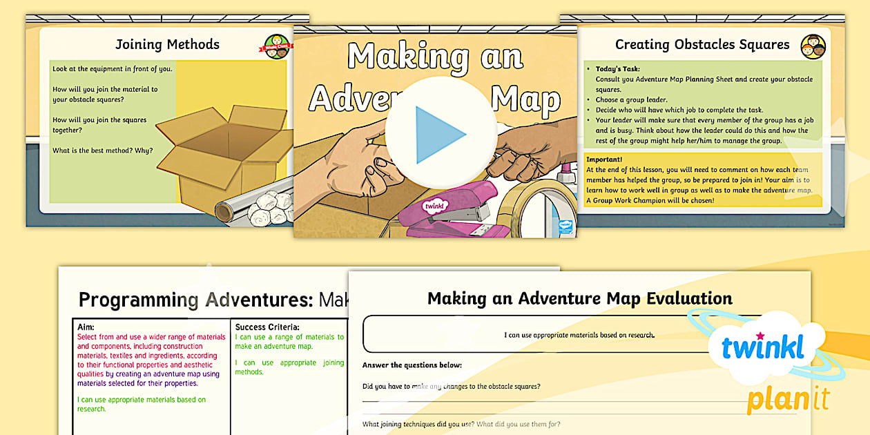 D&T: Programming Adventures: Making an Adventure Map Upper KS2 Lesson 5