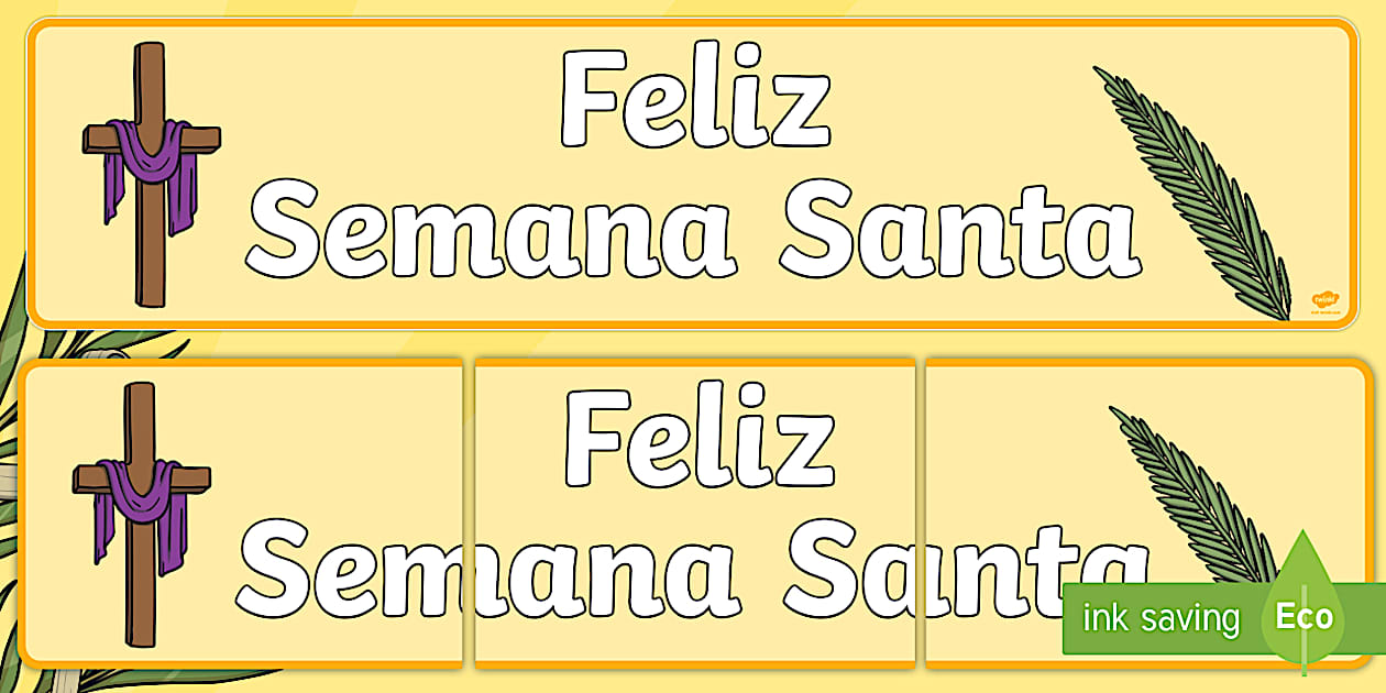 Pancarta: Feliz Semana Santa (professor feito) - Twinkl