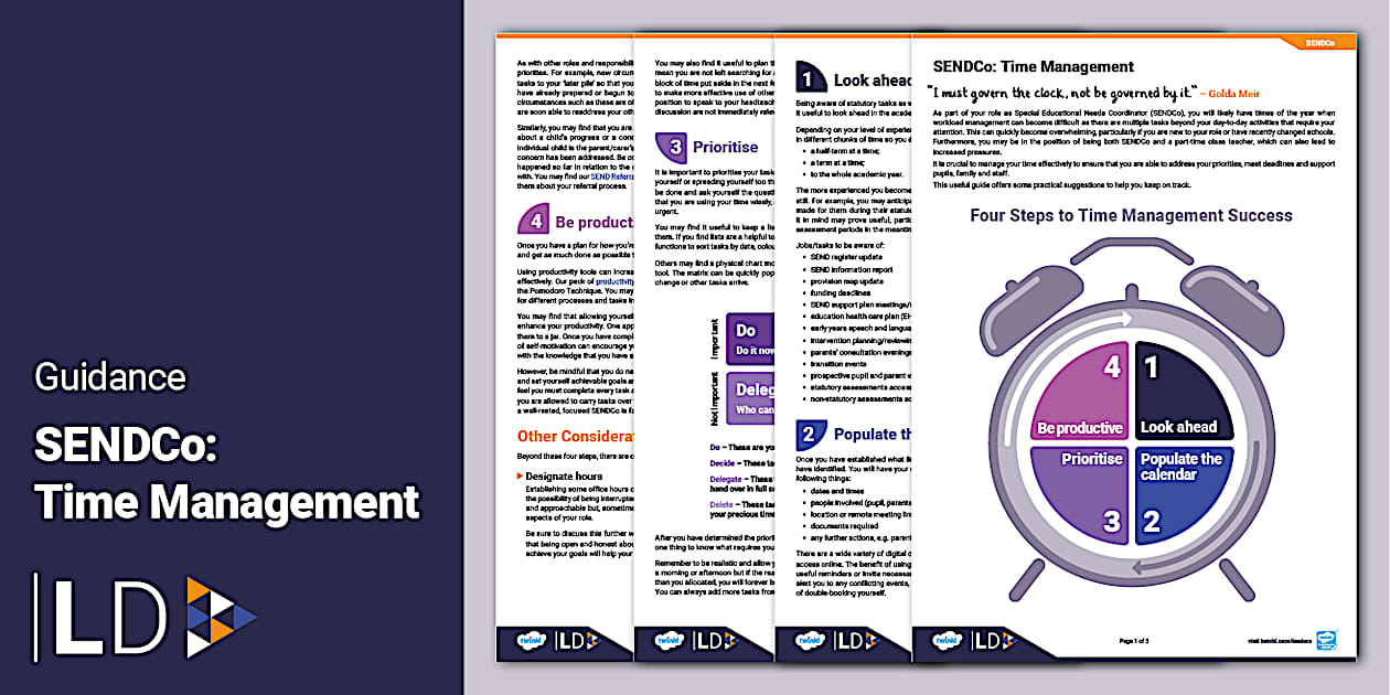 SENDCo: Time Management (teacher made) - Twinkl