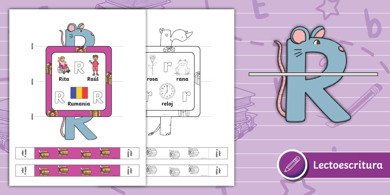 Marioneta: Letra R (creat de profesori) - Twinkl