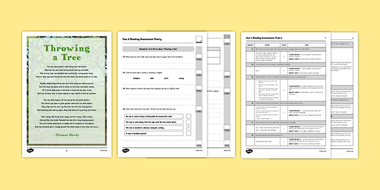 Poetry Questions KS2 - Comprehension Activity - Twinkl