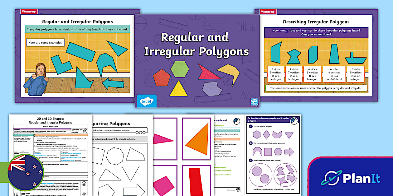 Phase 2 Space: 2D and 3D Shapes (Polygons) Lesson 1 - Twinkl