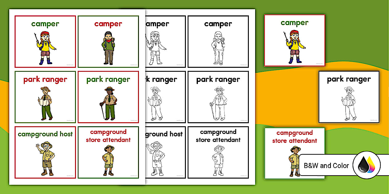 Campground Dramatic Play Badges (Hecho por educadores)