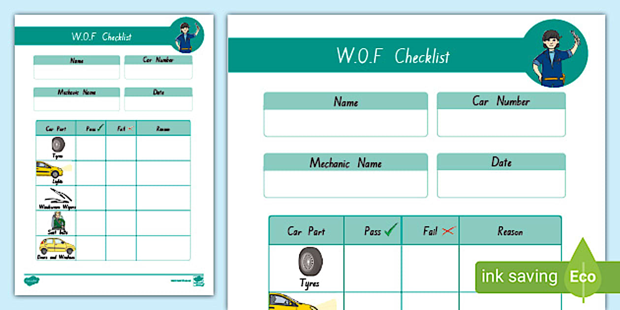 Mechanic Role-Play WOF (teacher made) - Twinkl
