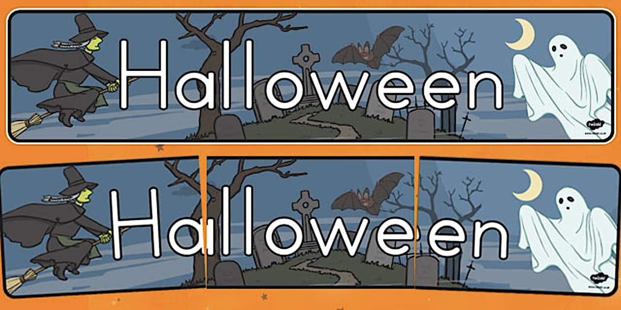 Halloween Display Banner (teacher made) - Twinkl