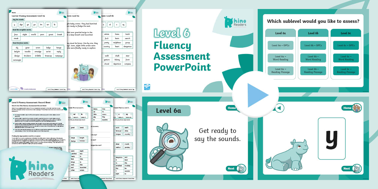 Level 6 Rhino Readers Fluency Assessment Pack (teacher made)