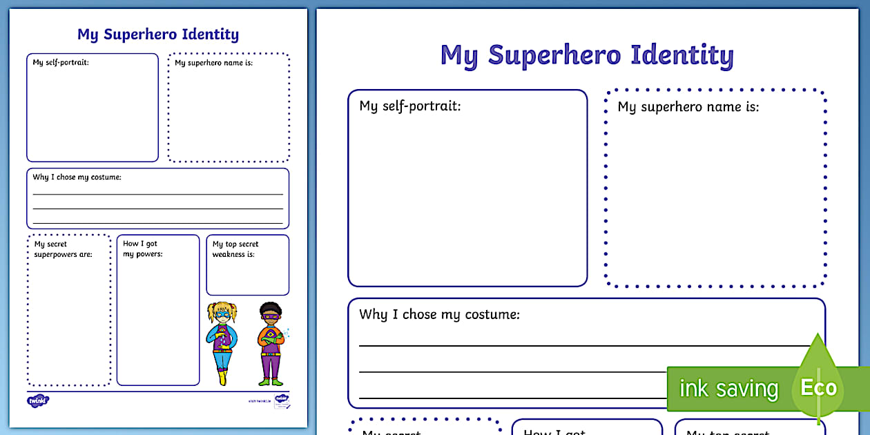 Superhero Writing Template | Twinkl Resources - Twinkl