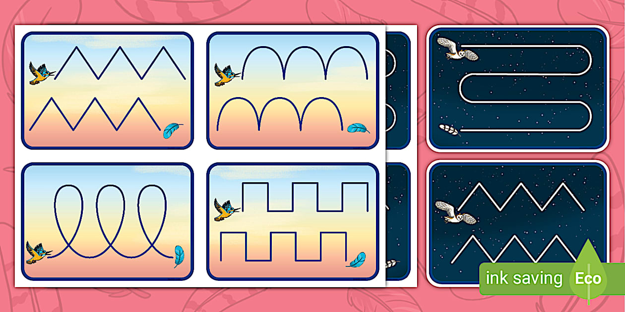 A Tale of Two Feathers Mark-Making Pattern Cards | Twinkl