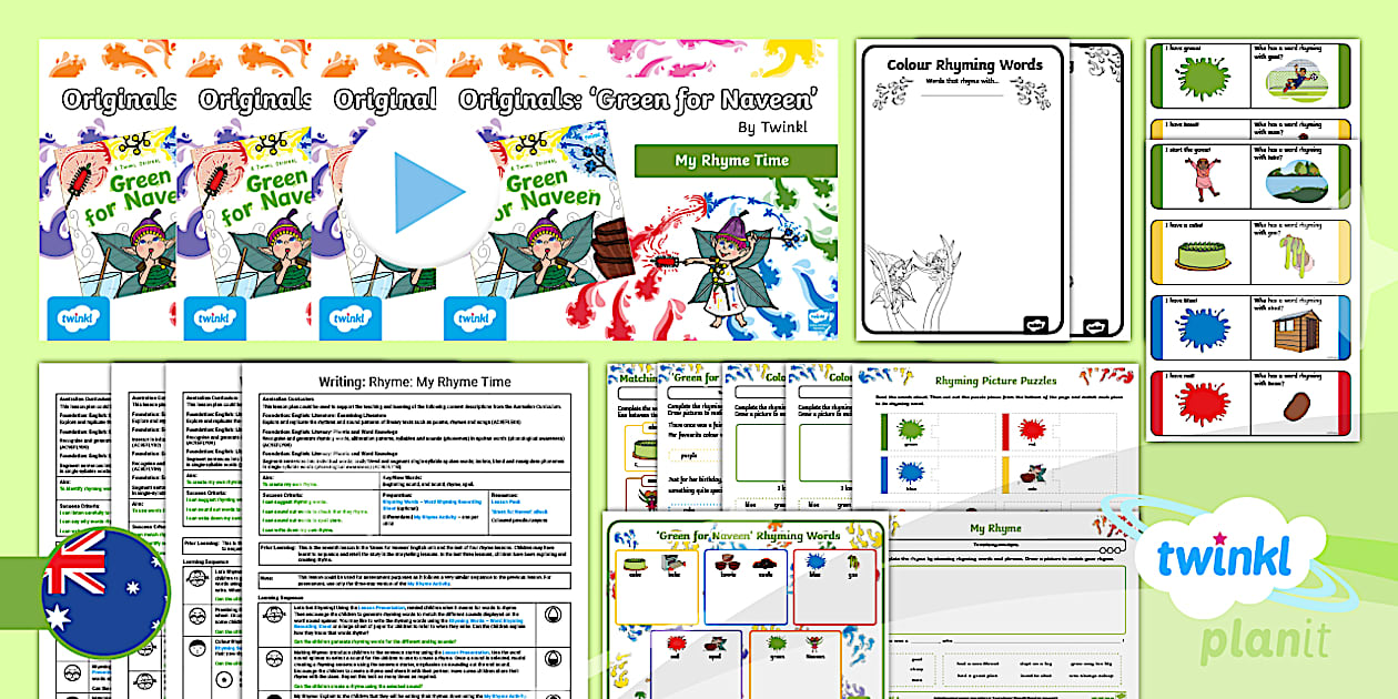 Foundation Writing Originals: 'Green for Naveen' Rhyme Pack