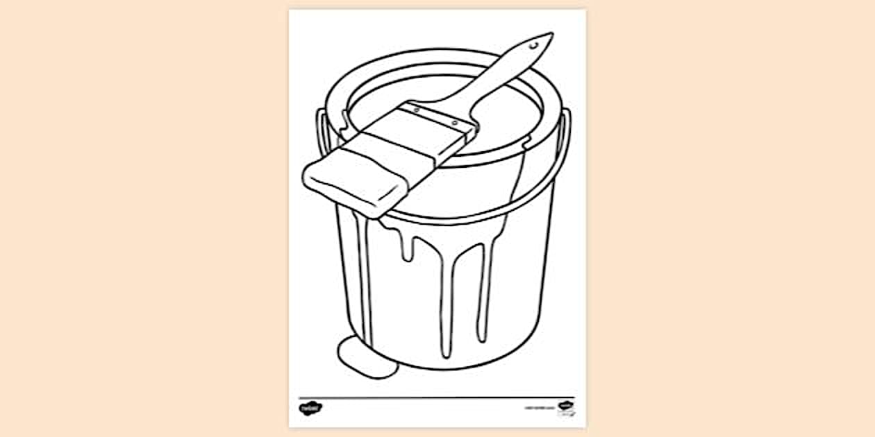 Tin of Paint Colouring Sheet | Colouring Page (teacher made)