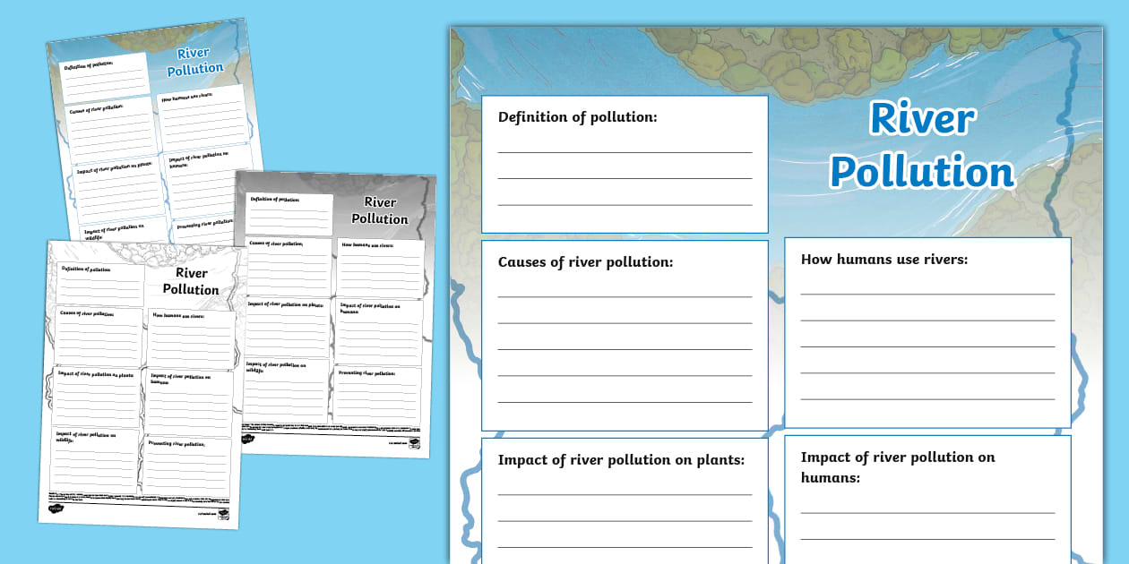 River Pollution Fact File Template (teacher made) - Twinkl