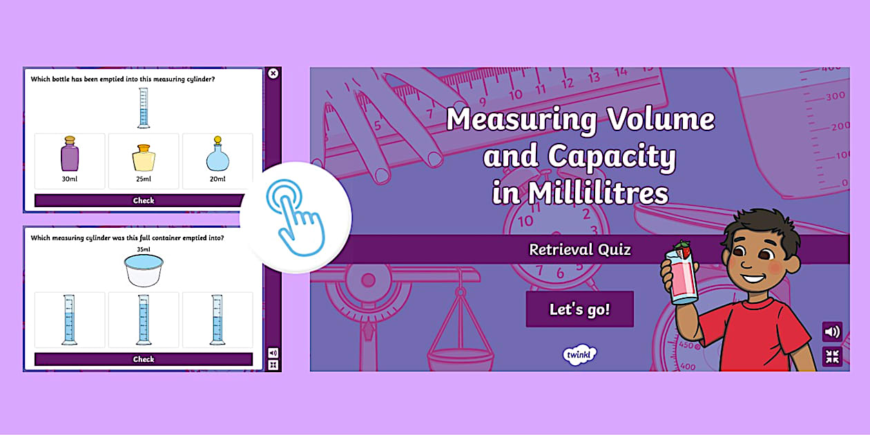 👉 Y2 Volume and Capacity Planit Maths Interactive Quiz (2)