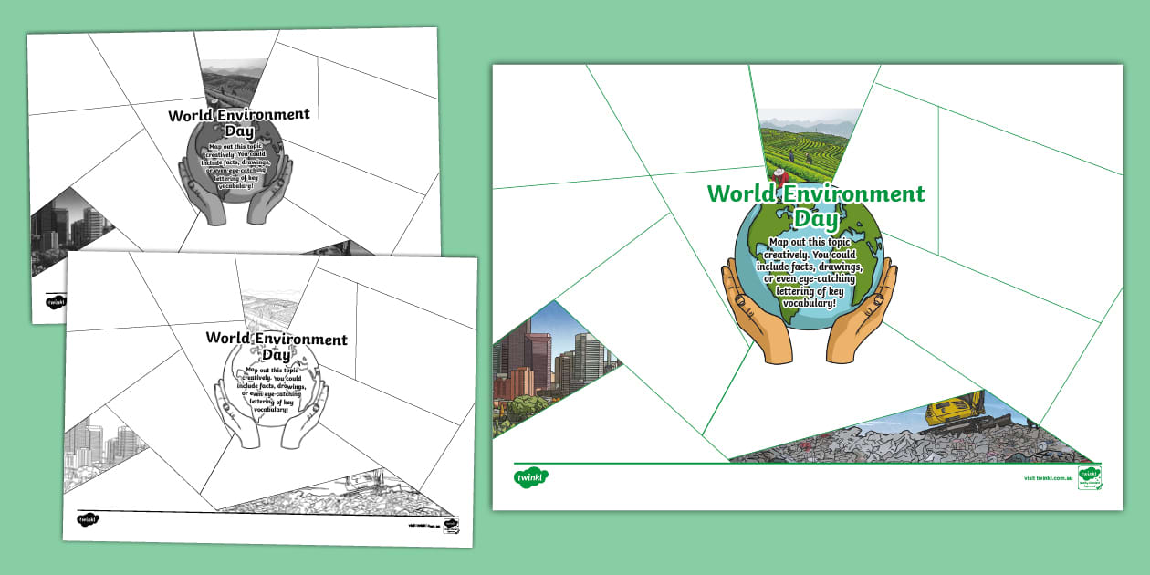 * NEW * World Environment Day Imagimap - Twinkl Mind Maps