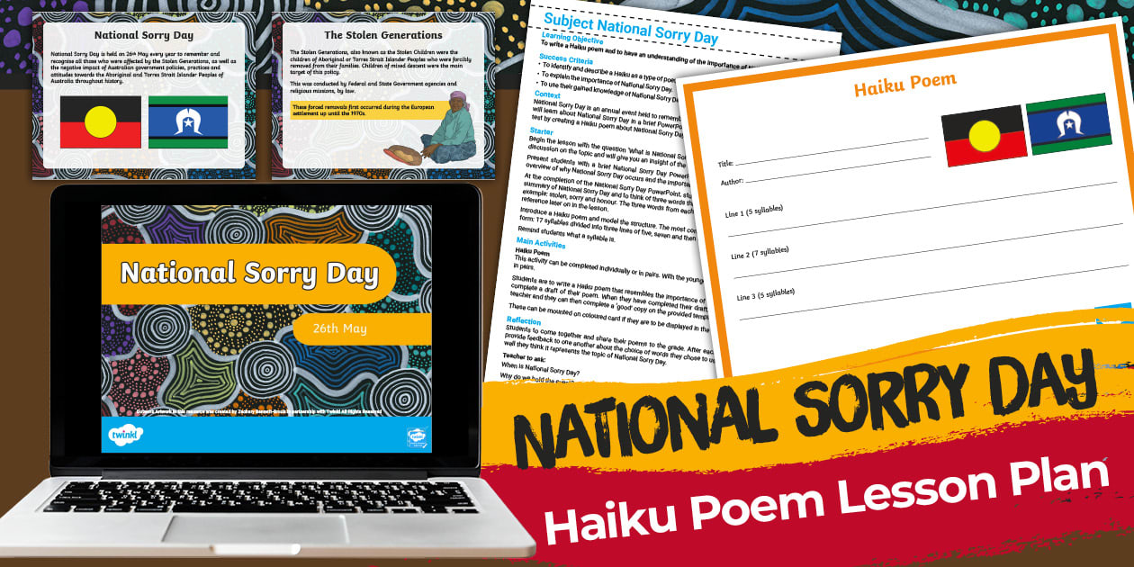 National Sorry Day Haiku Poem Lesson Plan - Primary Resource