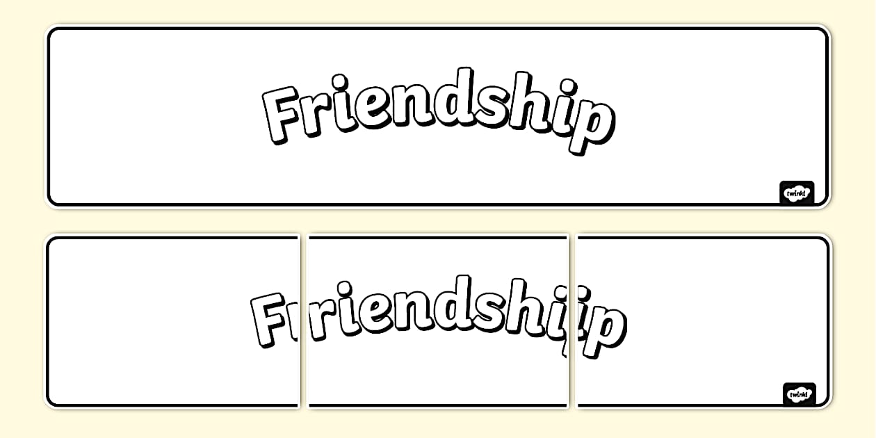 Friendship Collaborative Drawing Display Banner - Twinkl