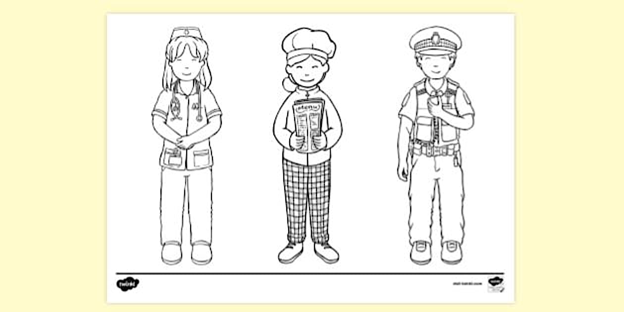 Occupation Colouring Page | Colouring Sheets (teacher made)