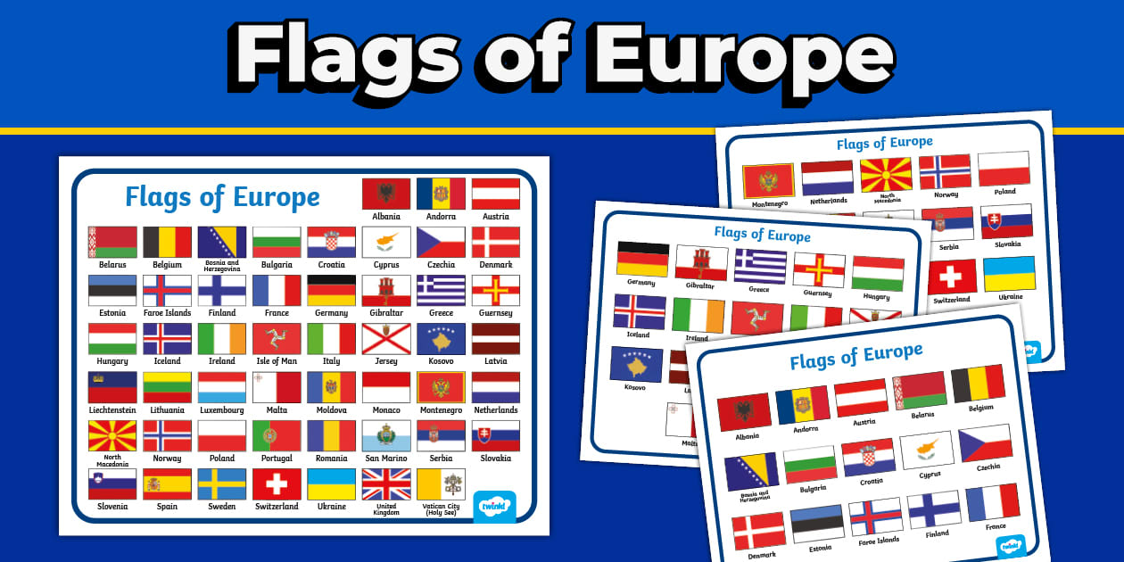Flags of Europe Poster