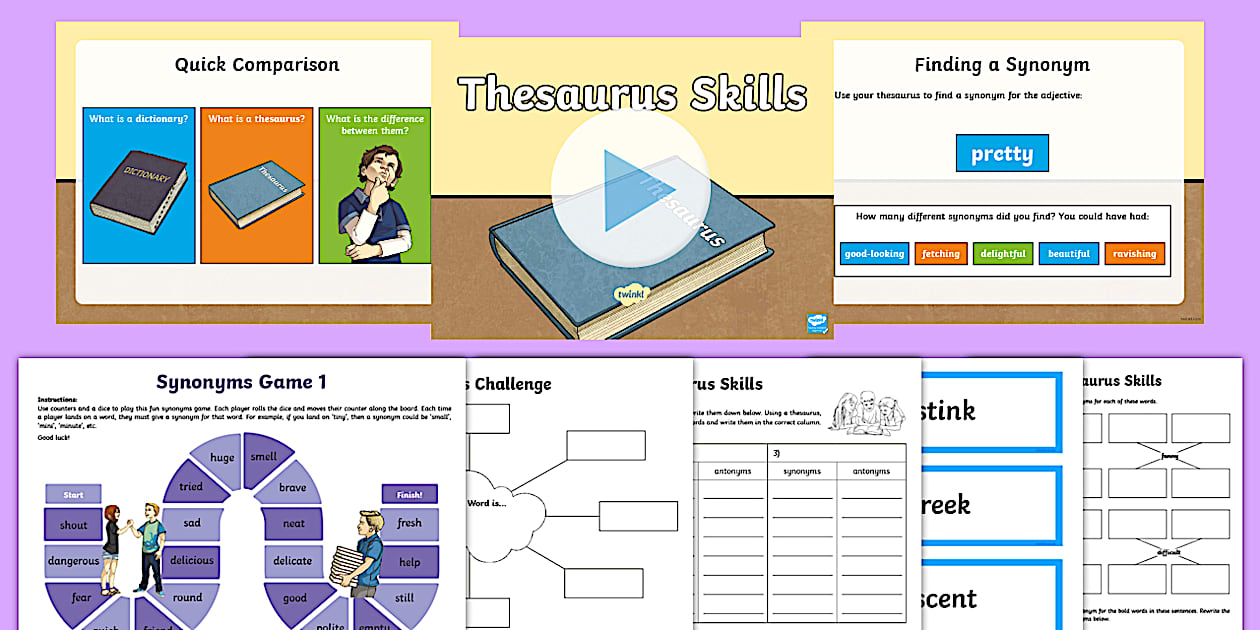 Thesaurus Skills Resource Pack - Twinkl