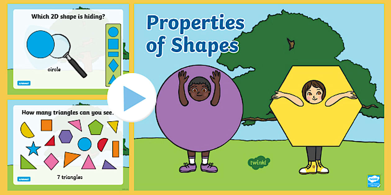 Properties of 2D and 3D Shapes PowerPoint (teacher made)