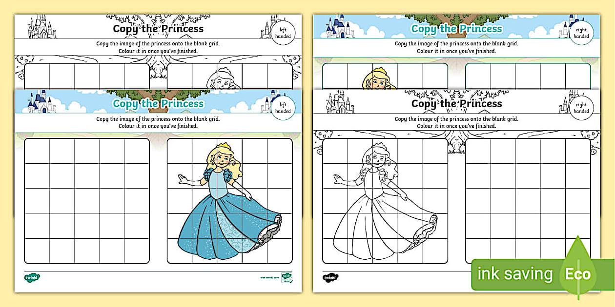 Copy the Princess Worksheet (teacher made) - Twinkl
